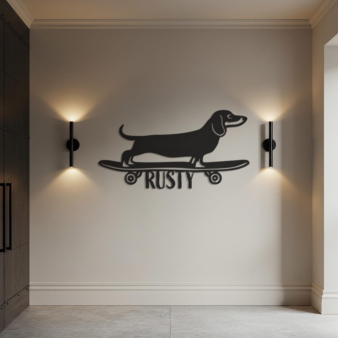 Custom Name Sign, Skateboard Wall Sign, Metal Wall Art, Personalized ...