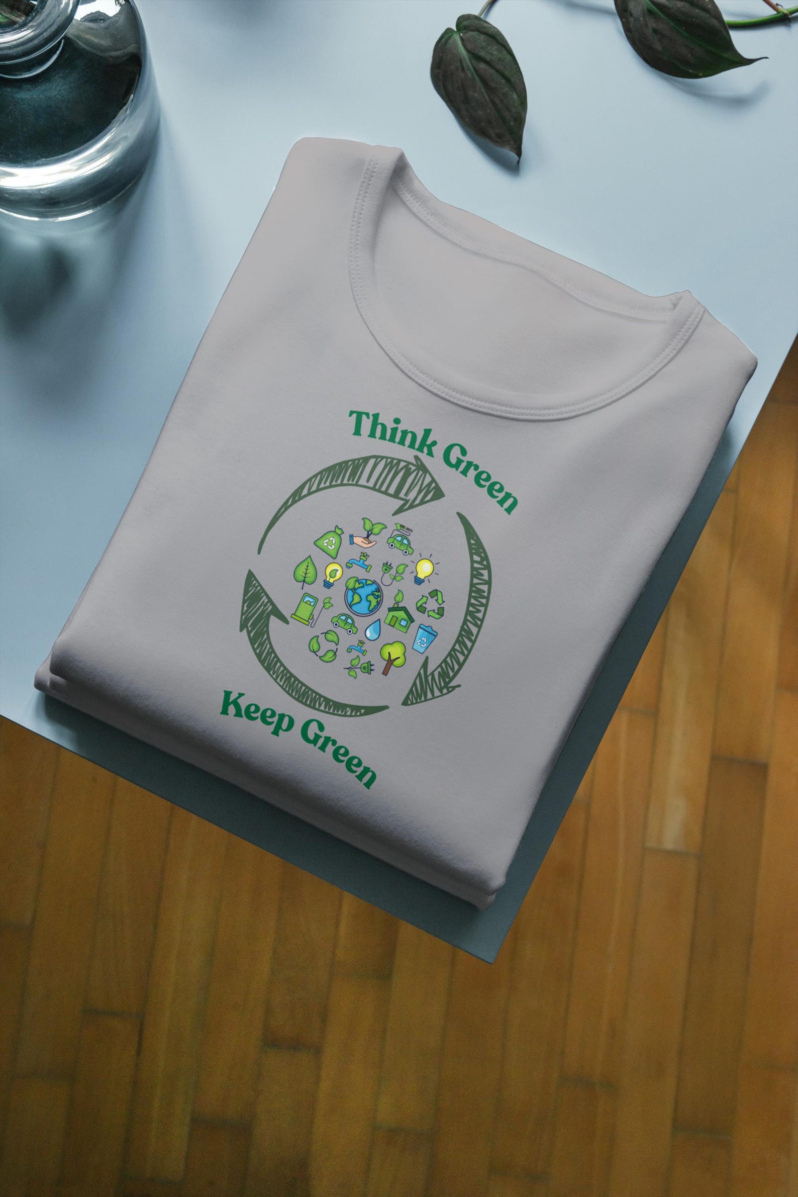 Eco Friendly PNG Design, Think Green Keep Green Digital Art, Zero Waste ...