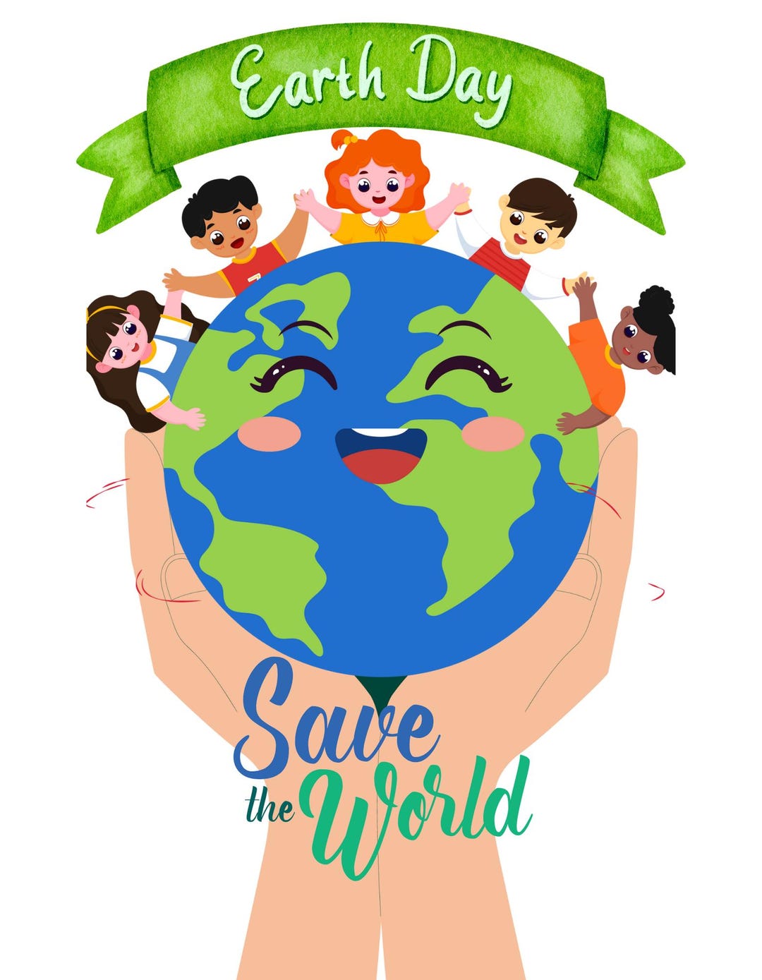 Earth Day Clipart PNG, Save the World Png, Eco Friendly Illustration ...