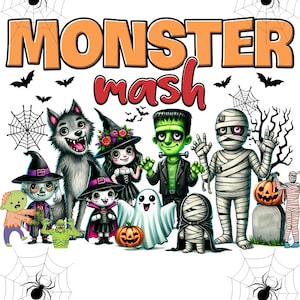 Monster Mash Halloween PNG Digital Download,digital Download for DTG ...