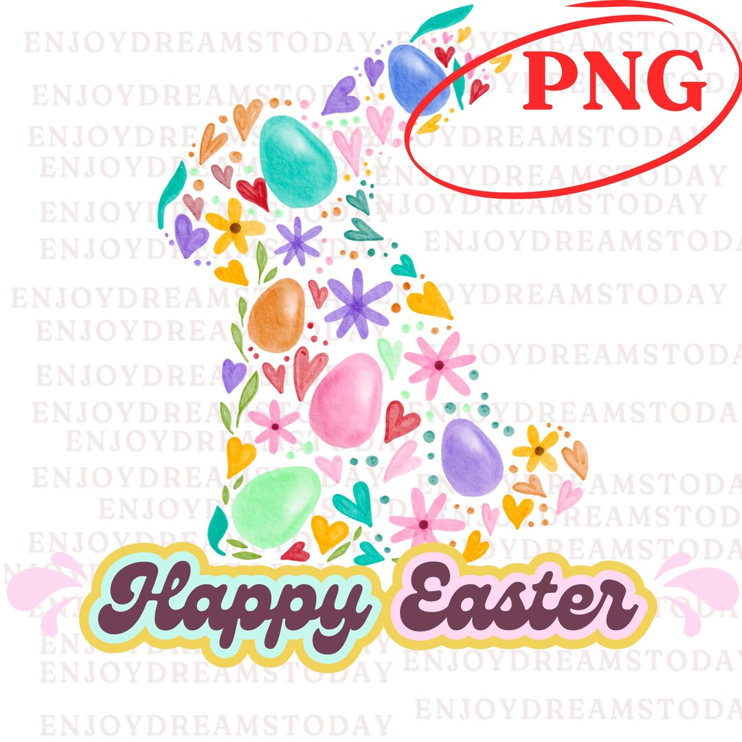 Happy Easter PNG, Cute Easter Bunny PNG, Kid Easter Png, Cartoon Easter ...