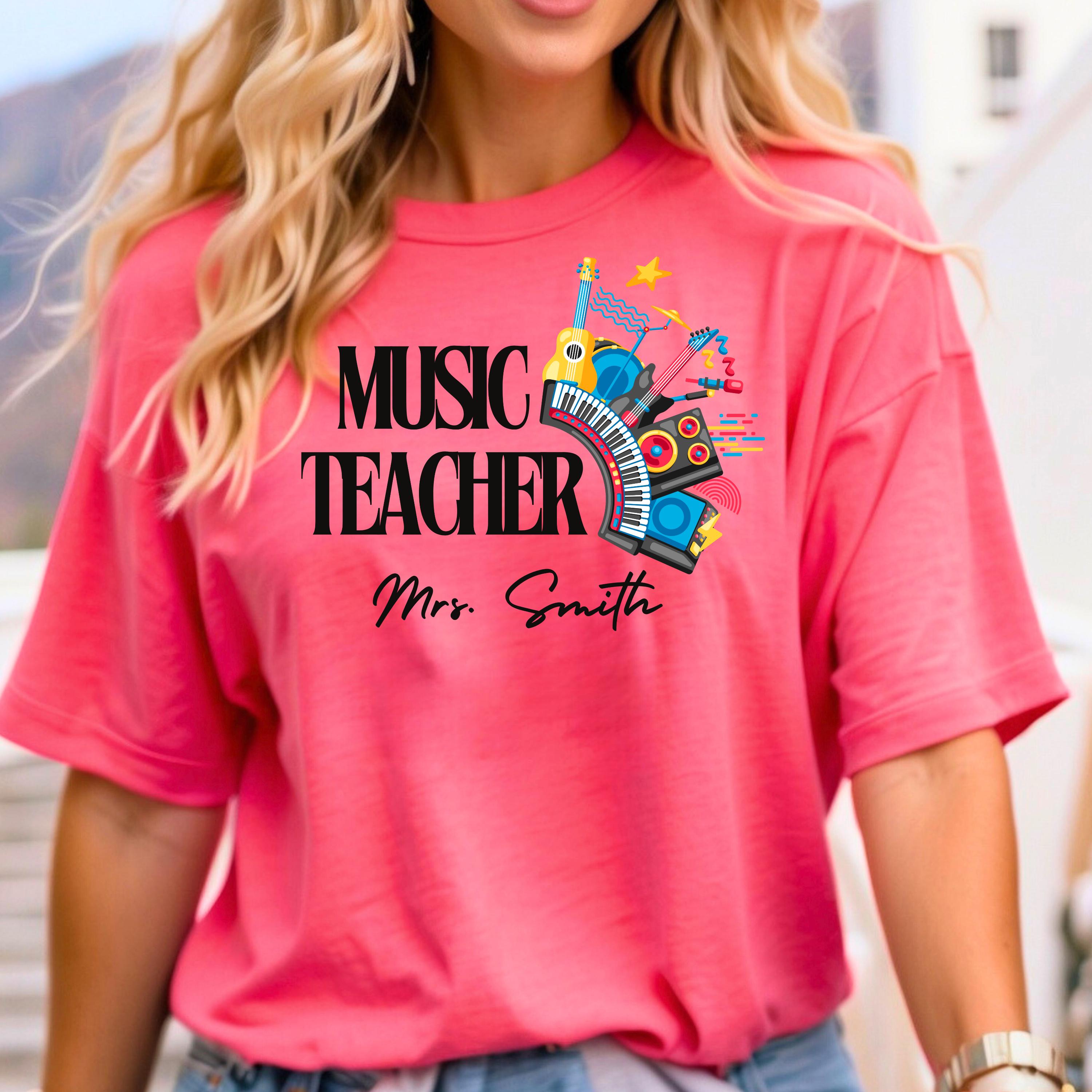 Custom Music Teacher Shirt Back to School Teacher Gift Music Lover ...