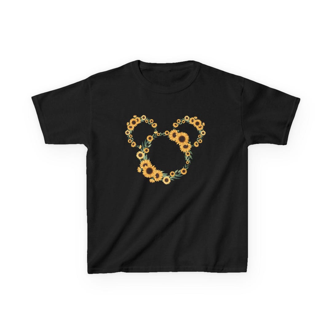 Mickey Minnie Sunflower Heavy Cotton Kids Youth Tee - Etsy
