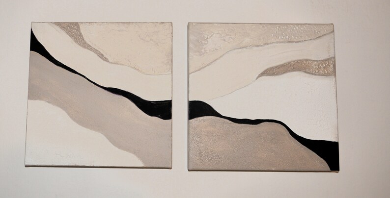 Modern Multi-material Painting on Canvas - Etsy