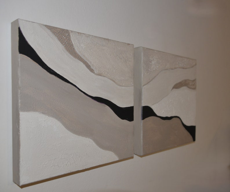 Modern Multi-material Painting on Canvas - Etsy