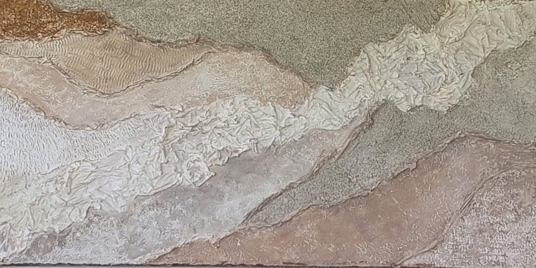 Modern Multi-material Painting on Canvas - Etsy