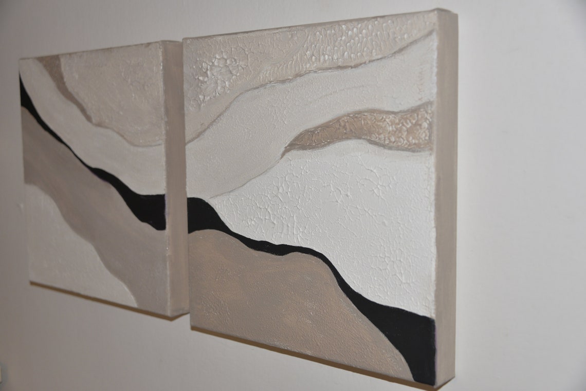 Modern Multi-material Painting on Canvas - Etsy