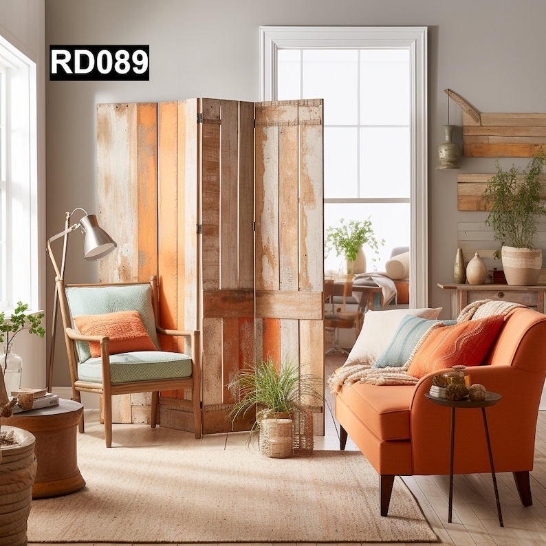 Rustic and Shabby-chic Room Divider Made With Reclaimed Wood RD089 - Etsy