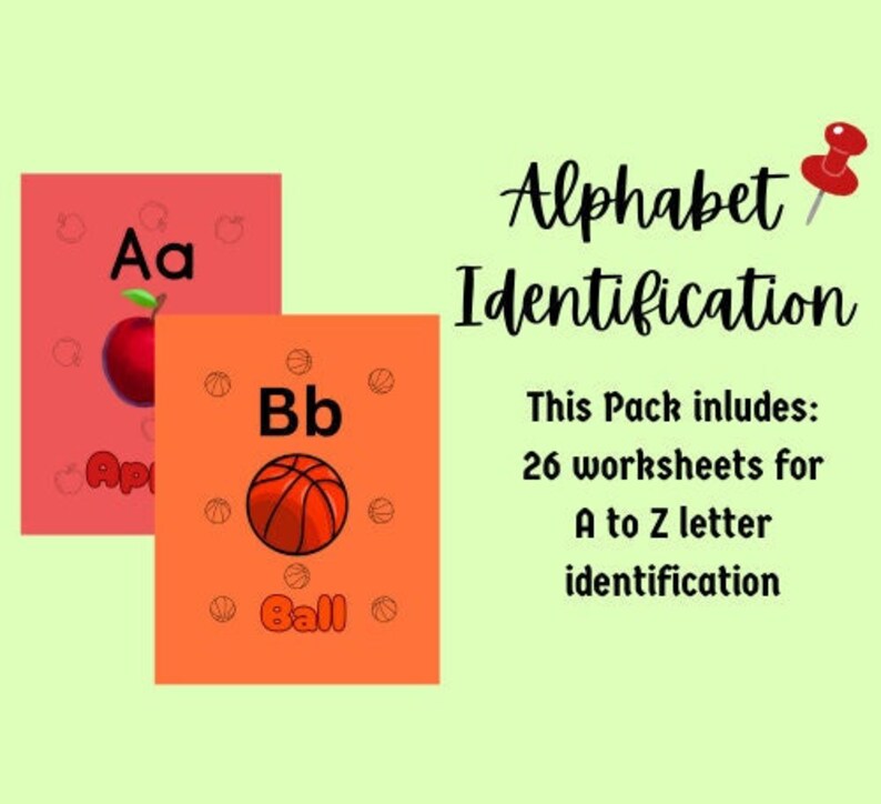 Alphabet Identification Letters Identification A to Z Letters Alphabet ...