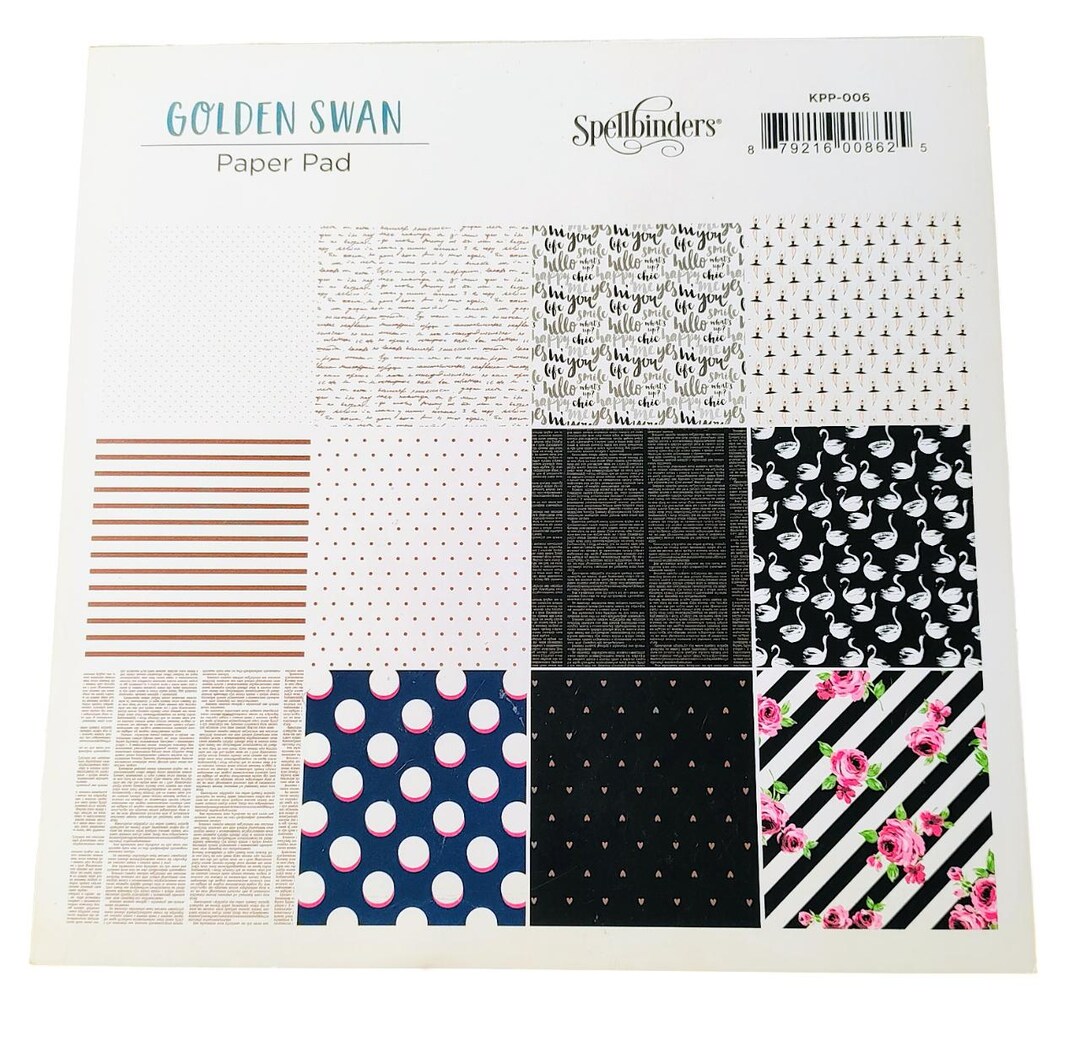 Bloc de papier Golden Swan Spellbinders de 6 x 6 Papier de scrapbooking ...