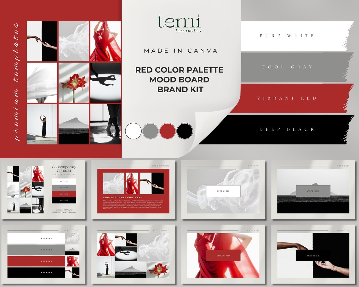 Color Palette With Hex Codes Red Color Palette Modern Color Palette ...