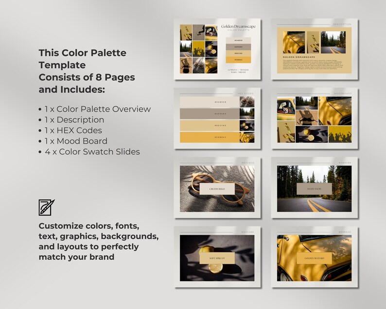 Color Palette With Hex Codes Yellow Color Palette Modern Color Palette ...