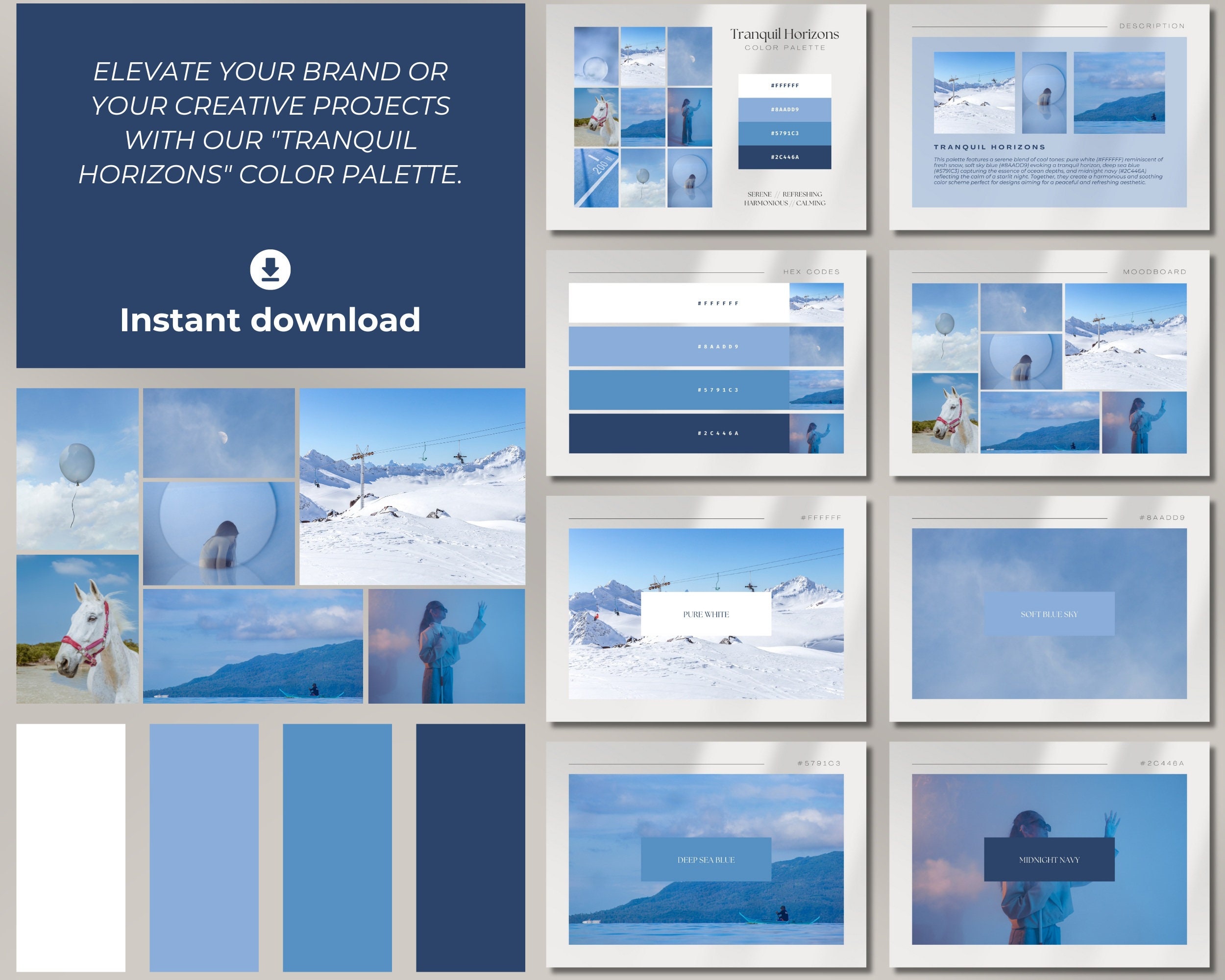 Color Palette With Hex Codes Blue Color Palette Winter Color Palette ...