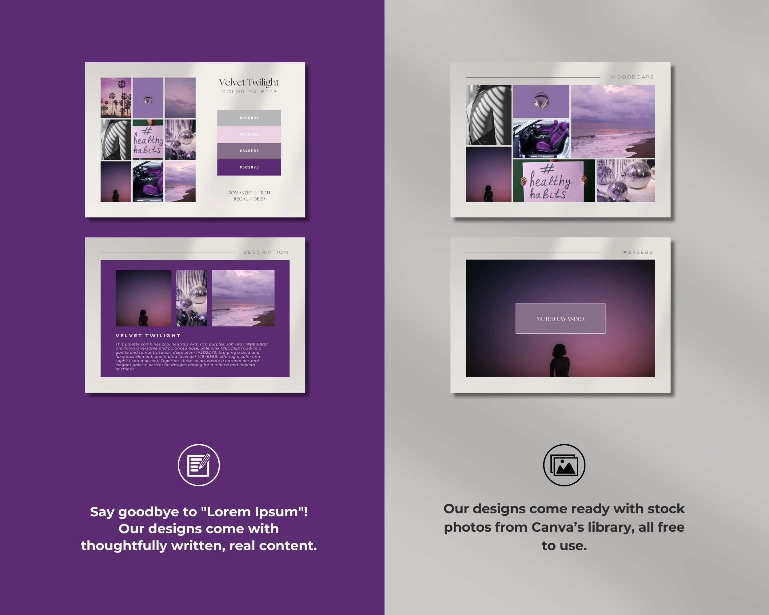 Color Palette With Hex Codes Purple Color Palette Modern Color Palette ...
