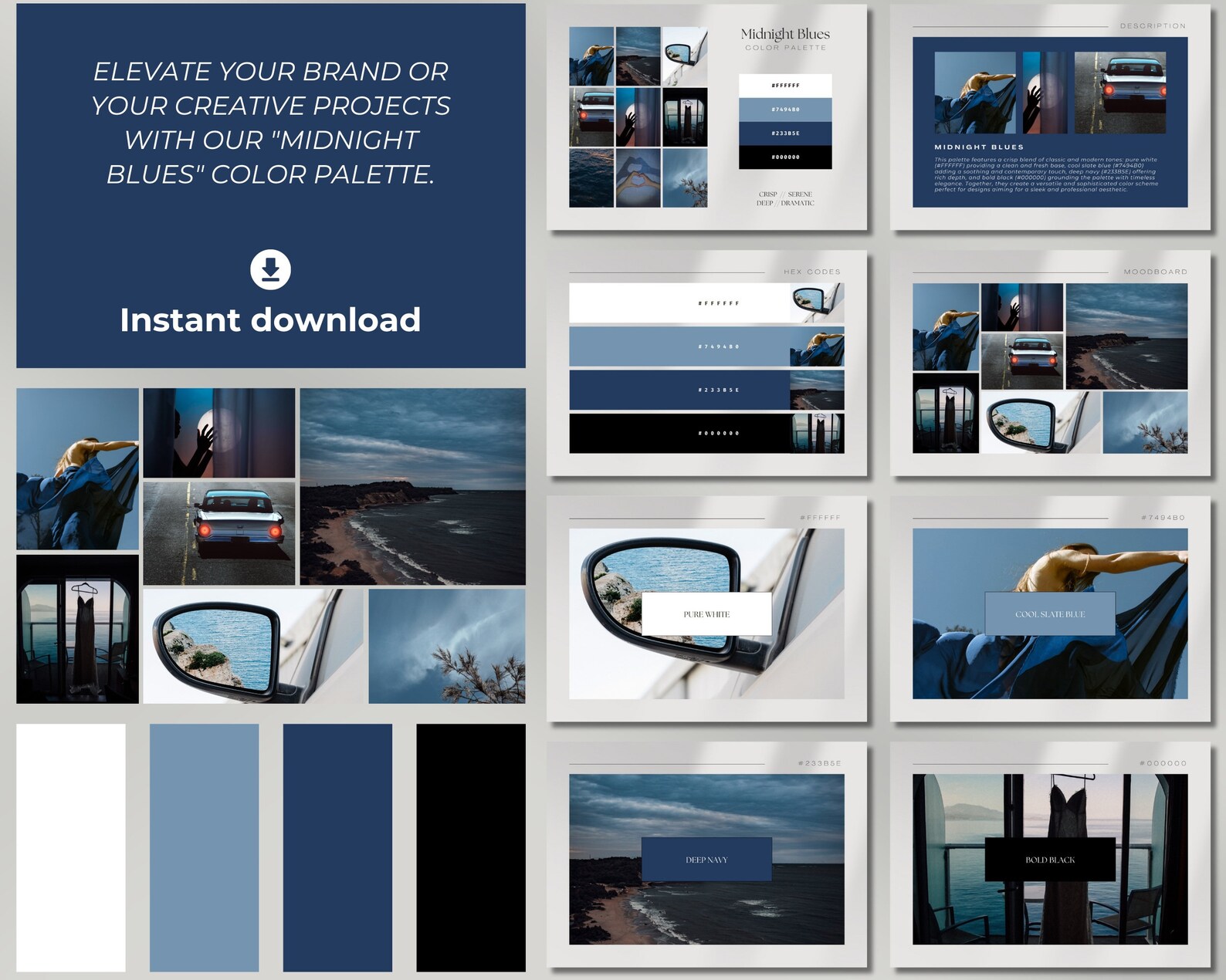 Color Palette Hex Codes Blue Color Palette Modern Color Palette Color ...
