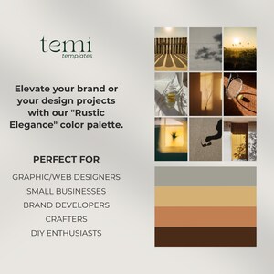 Color Palette With Hex Codes Rustic Color Palette Modern Color Palette ...
