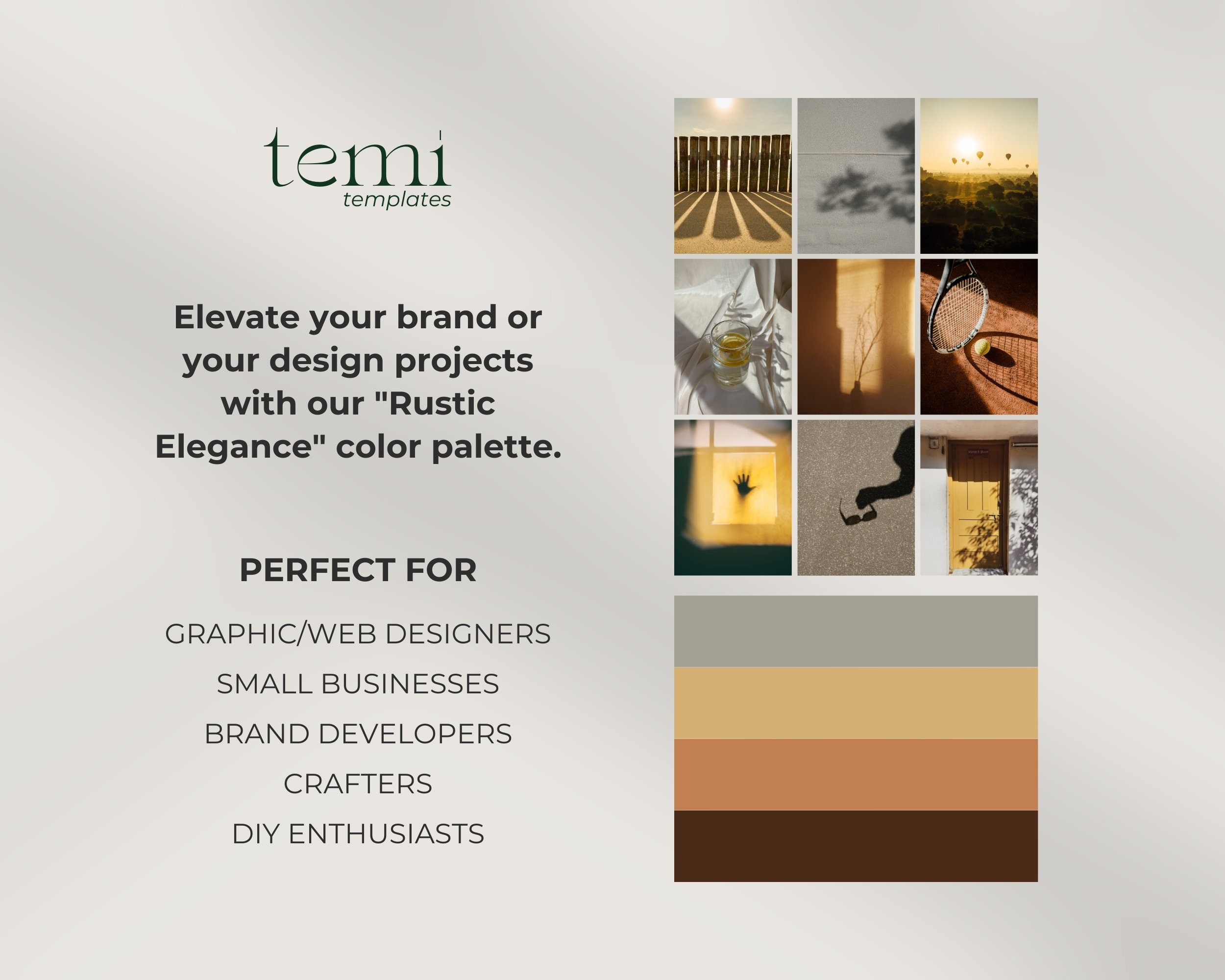 Color Palette With Hex Codes Rustic Color Palette Modern Color Palette ...