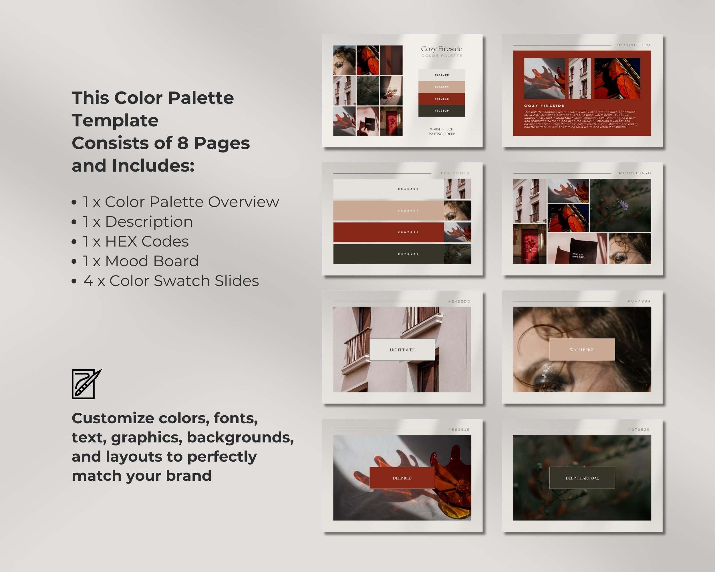 Color Palette With Hex Codes Red Color Palette Modern Color Palette ...