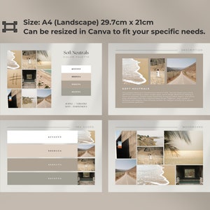 Neutral Color Palette: Modern Moodboard Template With Hex Codes ...