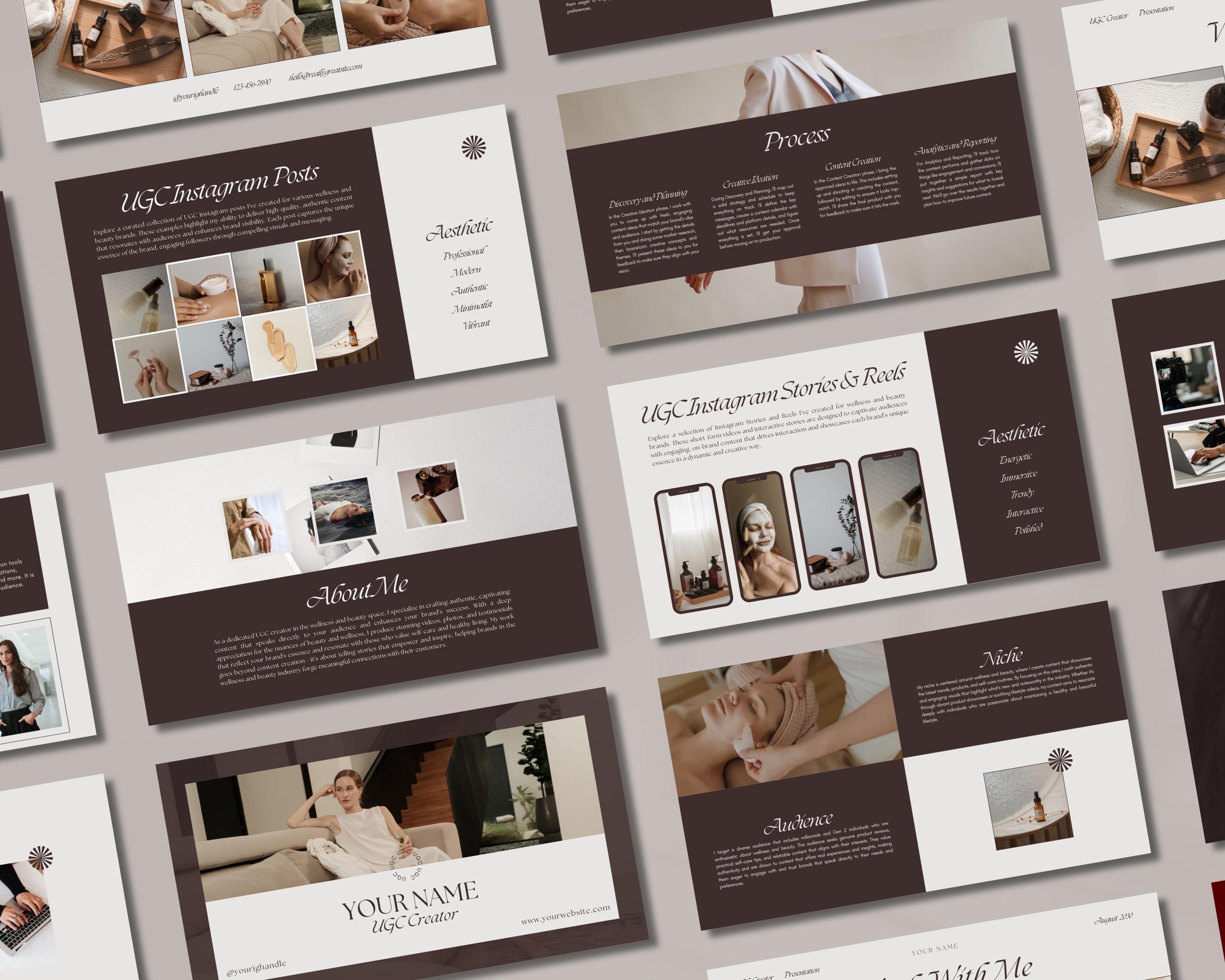 UGC Creator Template Bundle: Portfolio, Rate Card, & Agreement (canva ...
