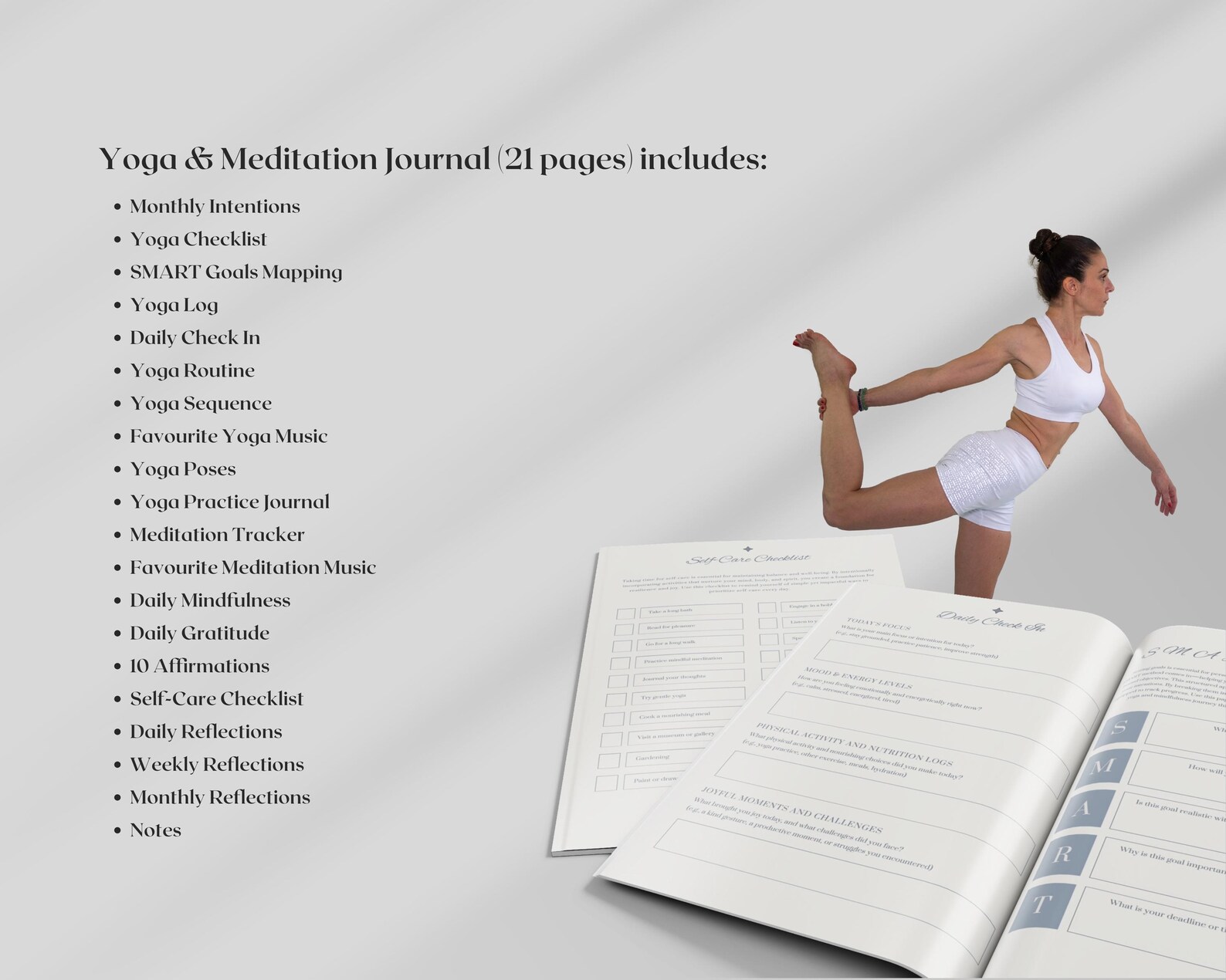 21 Page Printable Yoga & Meditation Journal Yoga Planner Meditation ...