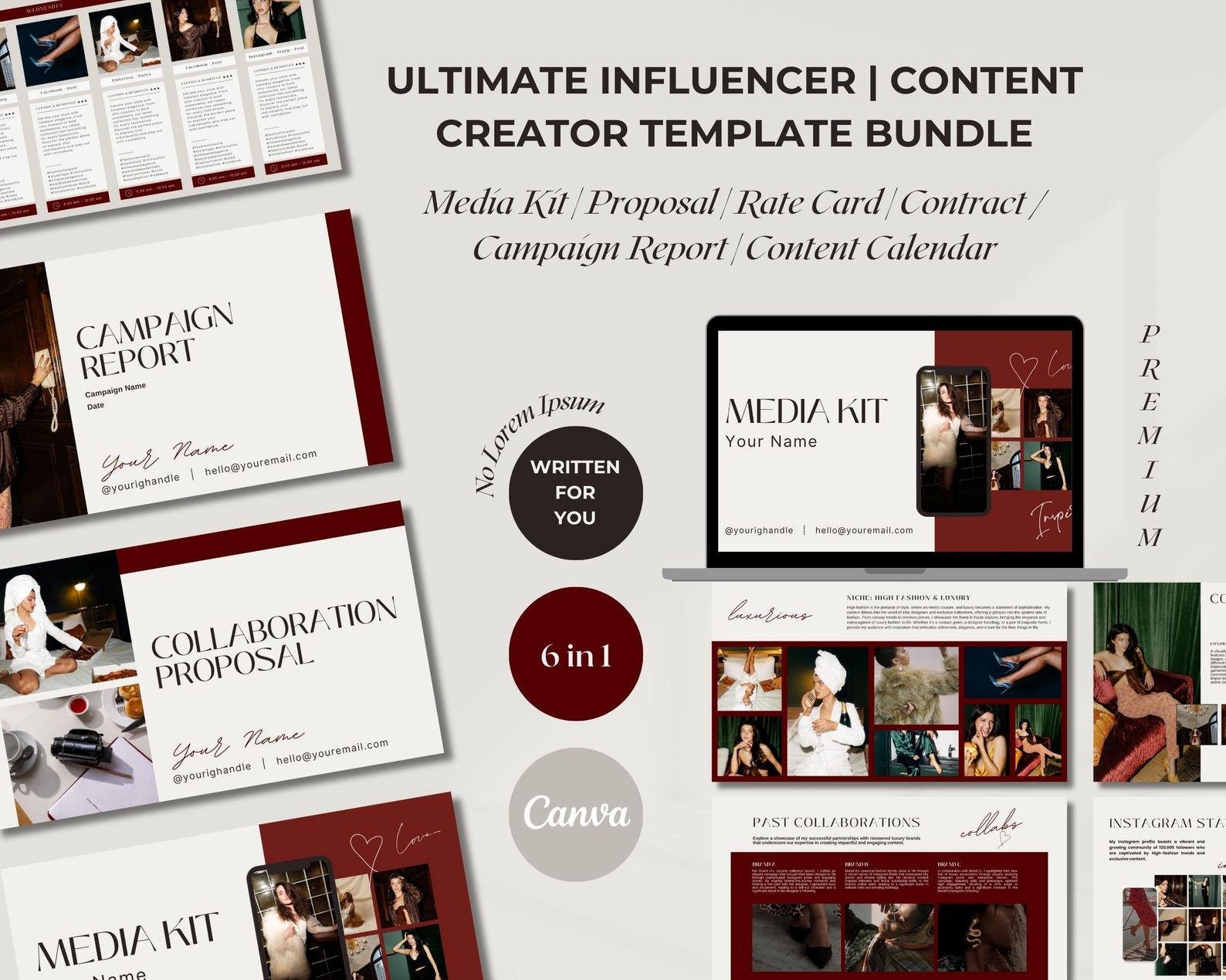 Ultimate Influencer & Content Creator Template Bundle | Essential ...