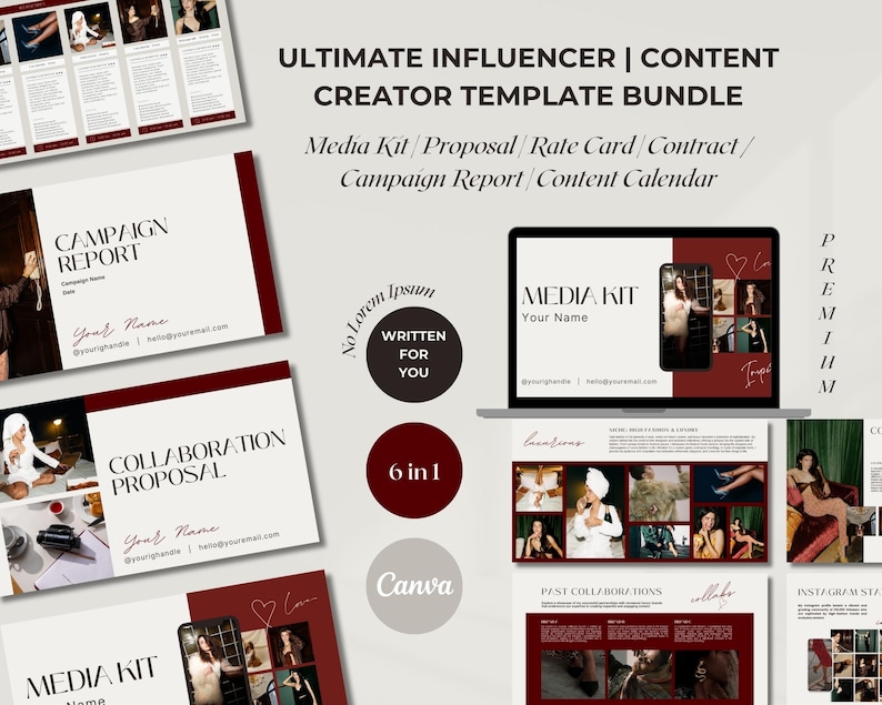 Ultimate Influencer & Content Creator Template Bundle | Essential ...