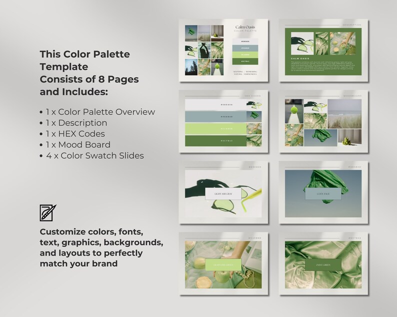 Color Palette With Hex Codes Green Color Palette Modern Color Palette ...