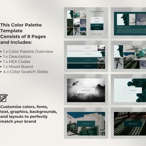 Color Palette With Hex Codes Green Color Palette Modern Color Palette ...