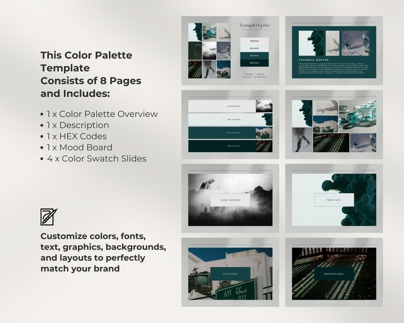 Color Palette With Hex Codes Green Color Palette Modern Color Palette ...