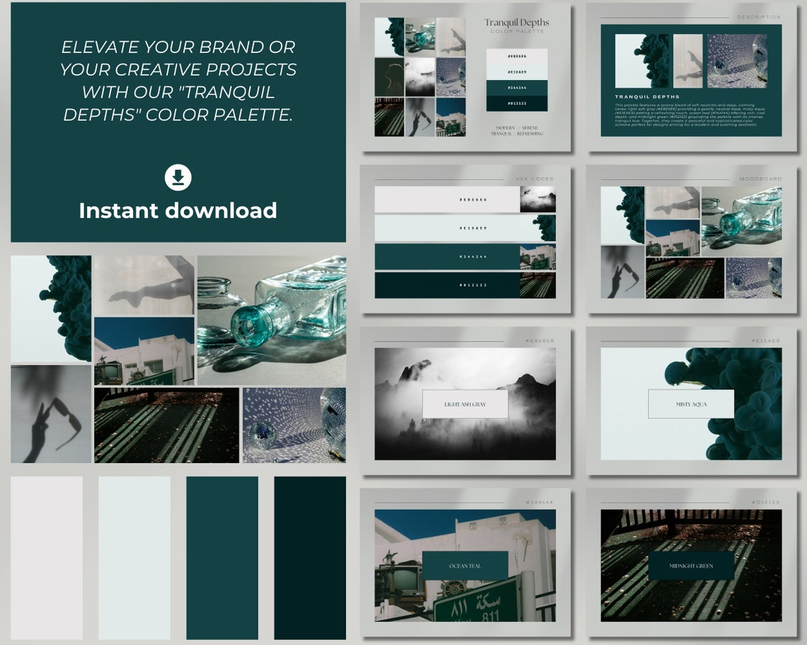 Color Palette With Hex Codes Green Color Palette Modern Color Palette ...
