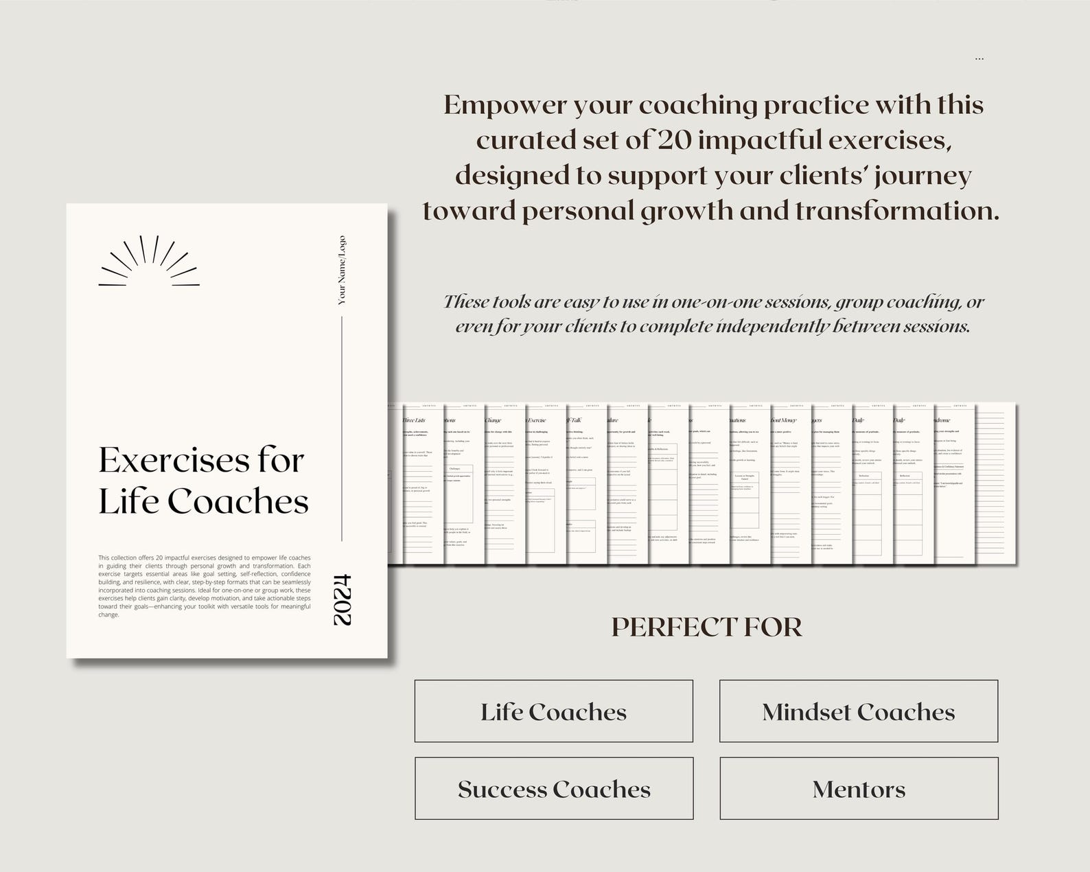 20 Exercises for Life Coaches | Success Coach Tools | Life Coach Kit ...