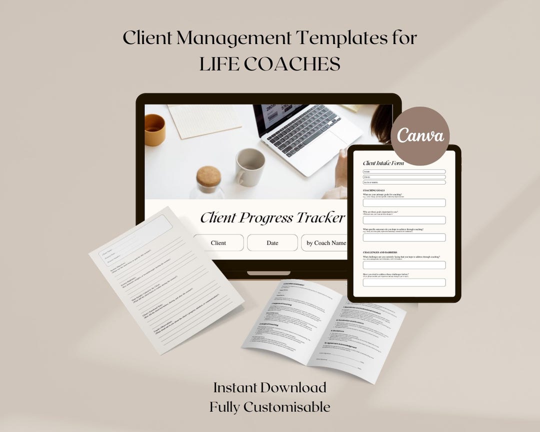 Client Management Templates for LIFE COACH Client Intake Form Contract ...