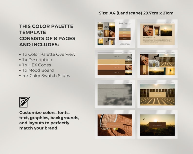 Color Palette With Hex Codes Rustic Color Palette Modern Color Palette ...