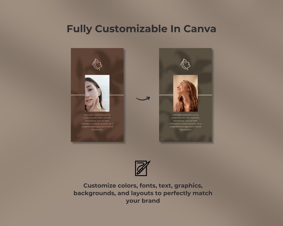 50 Ready-to-post INJECTABLES CLINIC Instagram Story Templates Canva ...