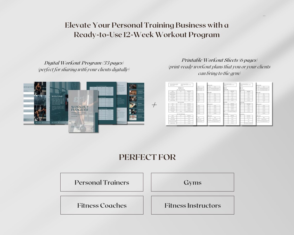 Customisable 12-week Workout Program for Women | Digital Training Plan ...