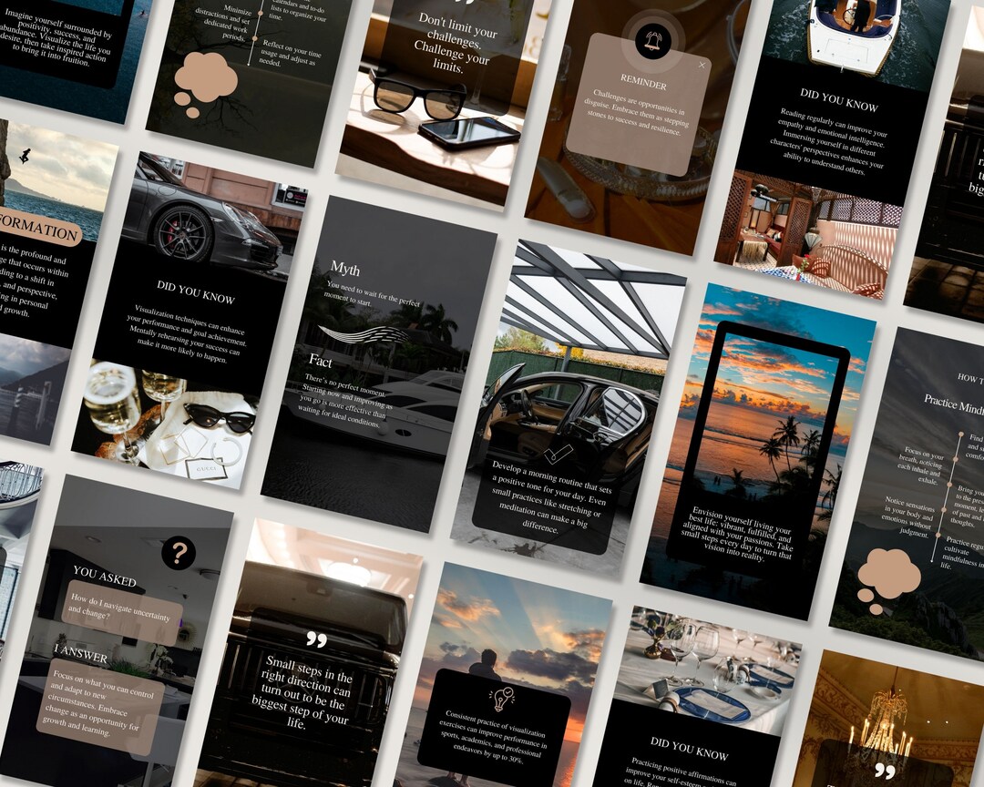 50 Ready-to-post Life Coach Instagram Story Templates Canva Mentor ...