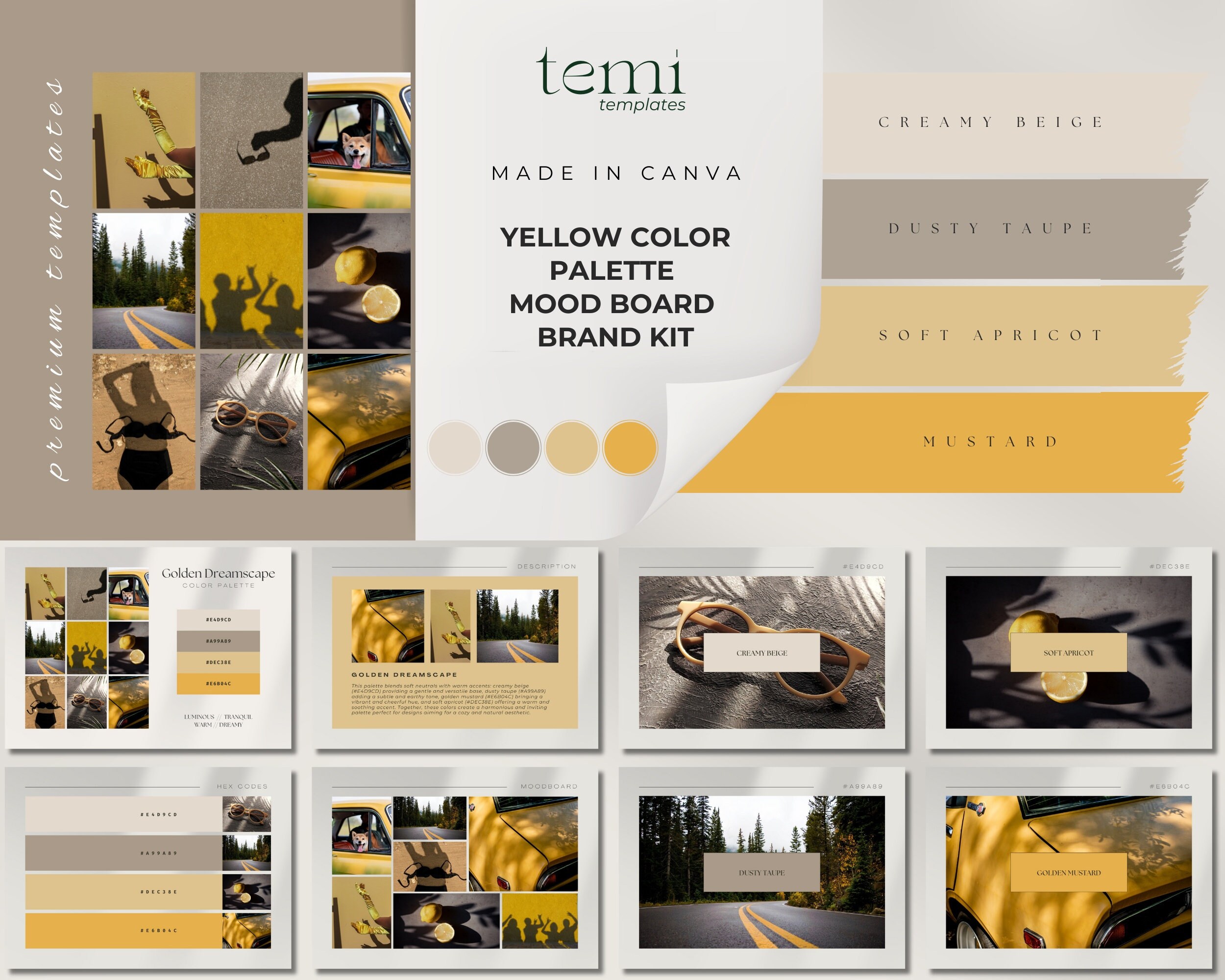 Color Palette With Hex Codes Yellow Color Palette Modern Color Palette ...