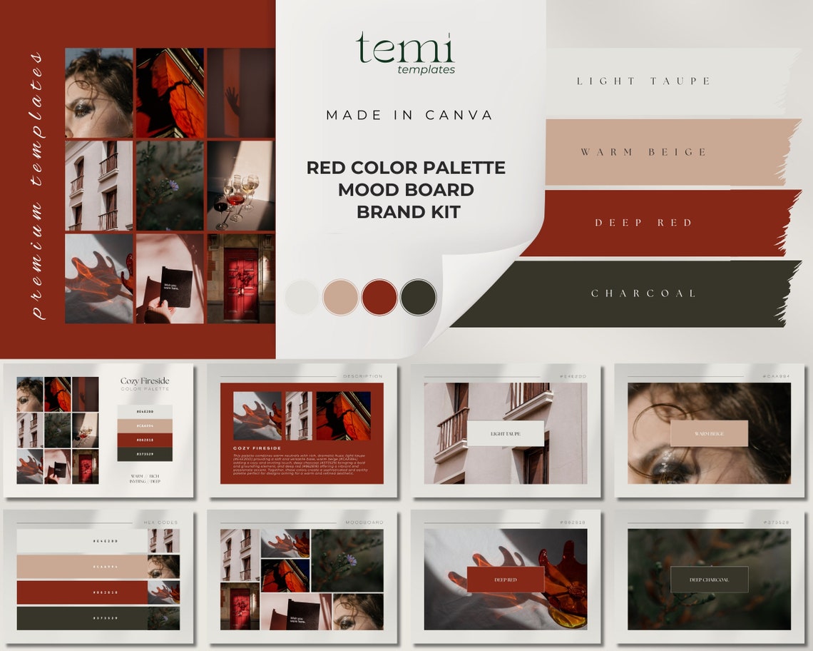 Color Palette With Hex Codes Red Color Palette Modern Color Palette ...