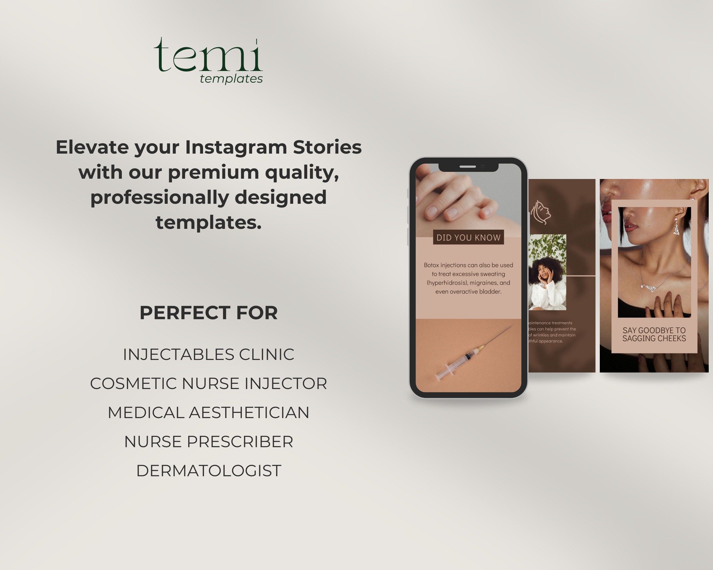 50 Ready-to-post INJECTABLES CLINIC Instagram Story Templates Canva ...