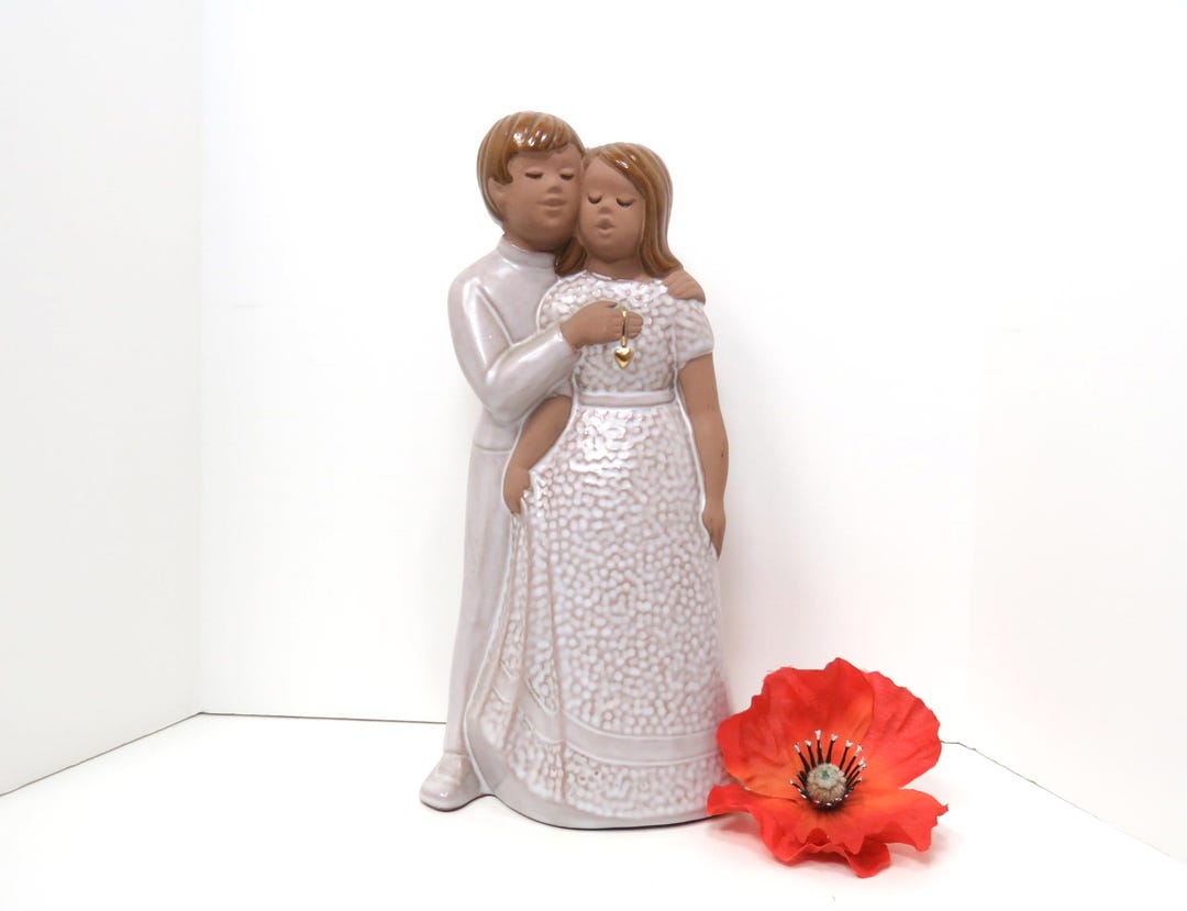 Swedish Couple Romantic Pottery Sculpture/ Jie Gantofta Sweden Ceramic ...