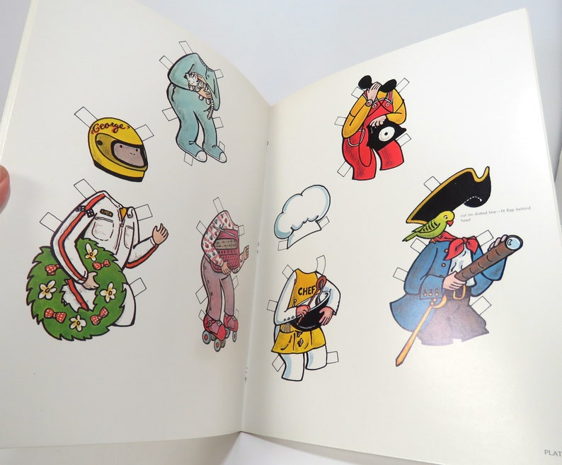 Curious George Paper Dolls Book / Vintage Uncut 1982 Dover Publications ...