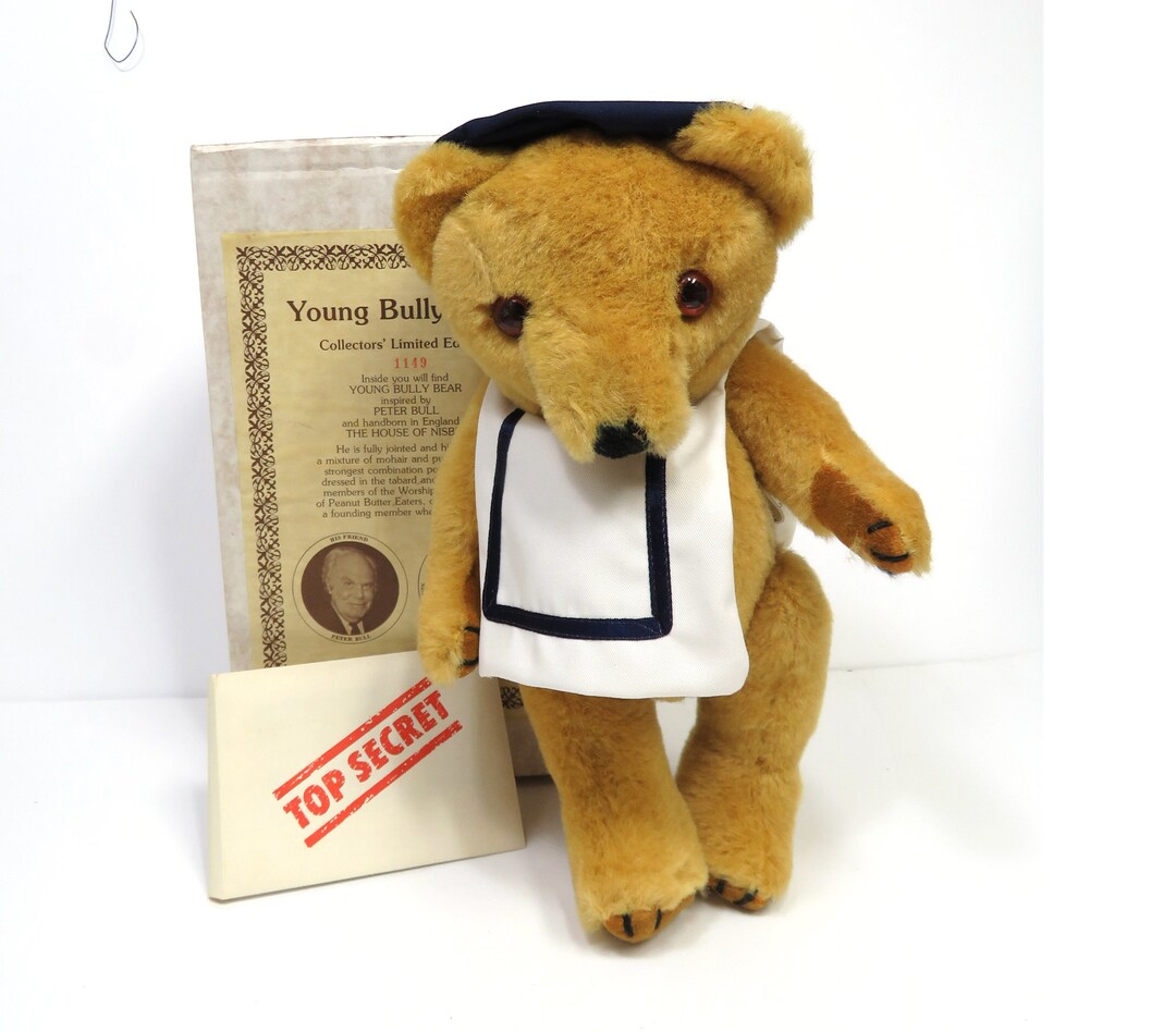 Vintage "young Bully Bear" by Peter Bull/ Mohair, Wool 12" Jointed ...