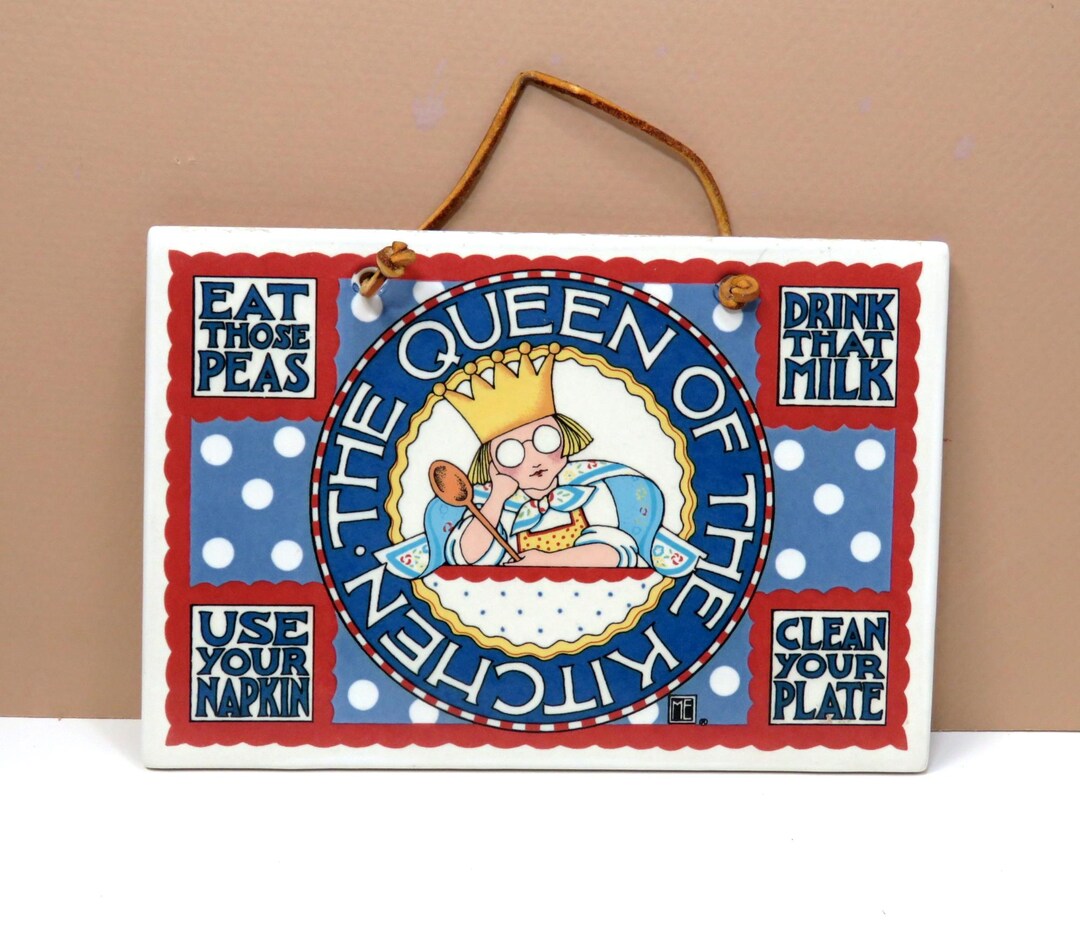 Mary Engelbreit Ceramic Wall Plaque/ Vintage Queen of the Kitchen Tile ...