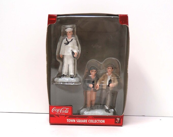 Coca Cola Town Square Collection Figures/ 3" Navy Sailor, Older Couple ...