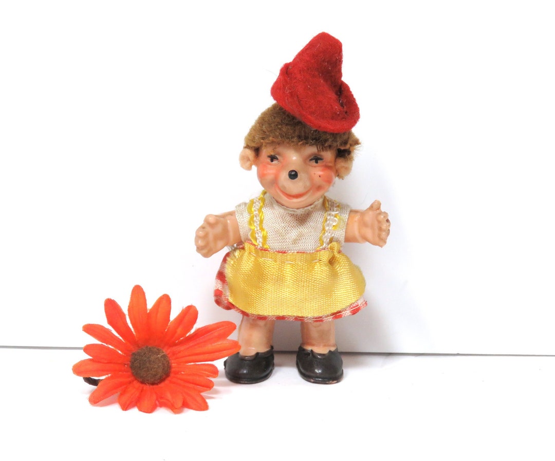 Vintage Hedgehog Dollhouse Doll/ Celluloid Hard Plastic Mecki Micki ...