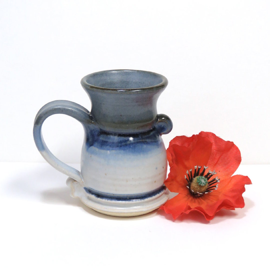 Denim Blues Coffee Mug/ Studio Art Pottery Signed Ewald, Wheel Thrown ...