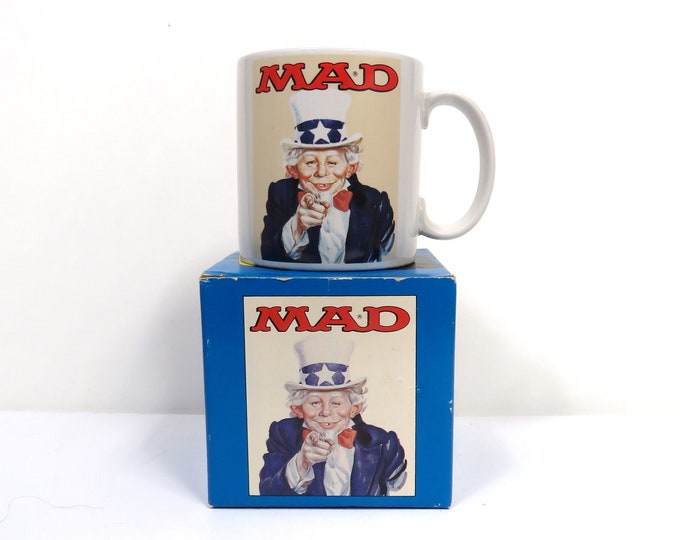 Mad Magazine Uncle Sam Mug/ Applause 1988 Classic Cover Mug in Box ...