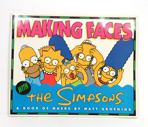 The Simpsons Mask Book 1992 making Faces/ 15 Full - Etsy