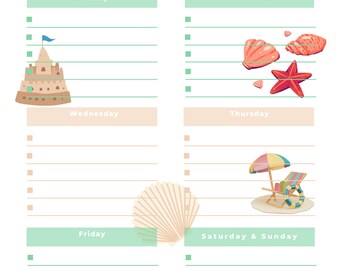 Winter Themed Weekly Planner Template - Etsy